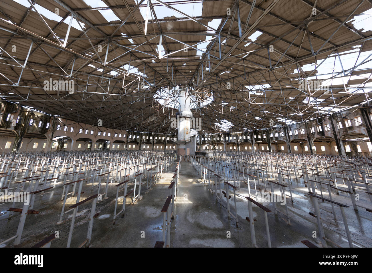 Interior view of the Presidio Modelo, Model Prison, built in the late ...
