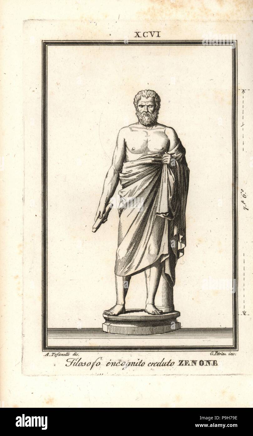 Unknown philosopher, believed to be Zeno of Citium, Greek stoic ...