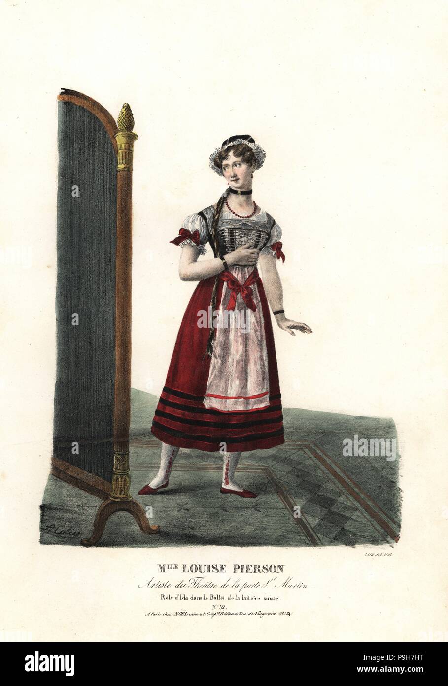 Ballet dancer Louise Pierson as Ida in the ballet pantomime La Laitiere ...