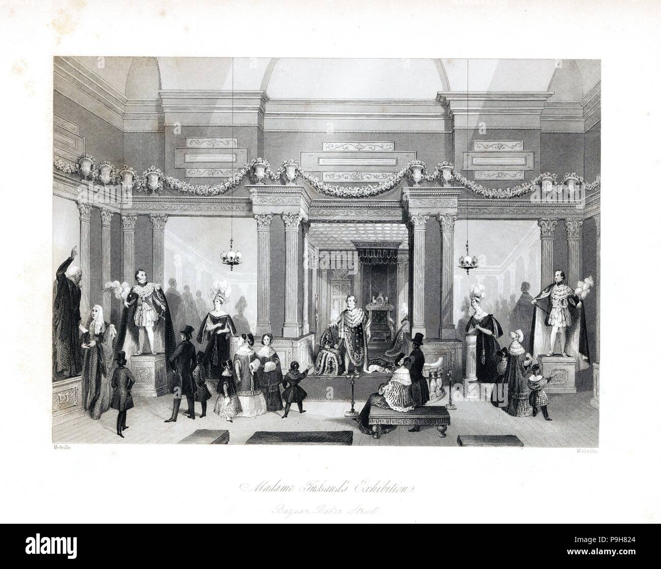 Madame Tussaud's Exhibition of waxworks, Bazaar Baker Street. Victorian ...