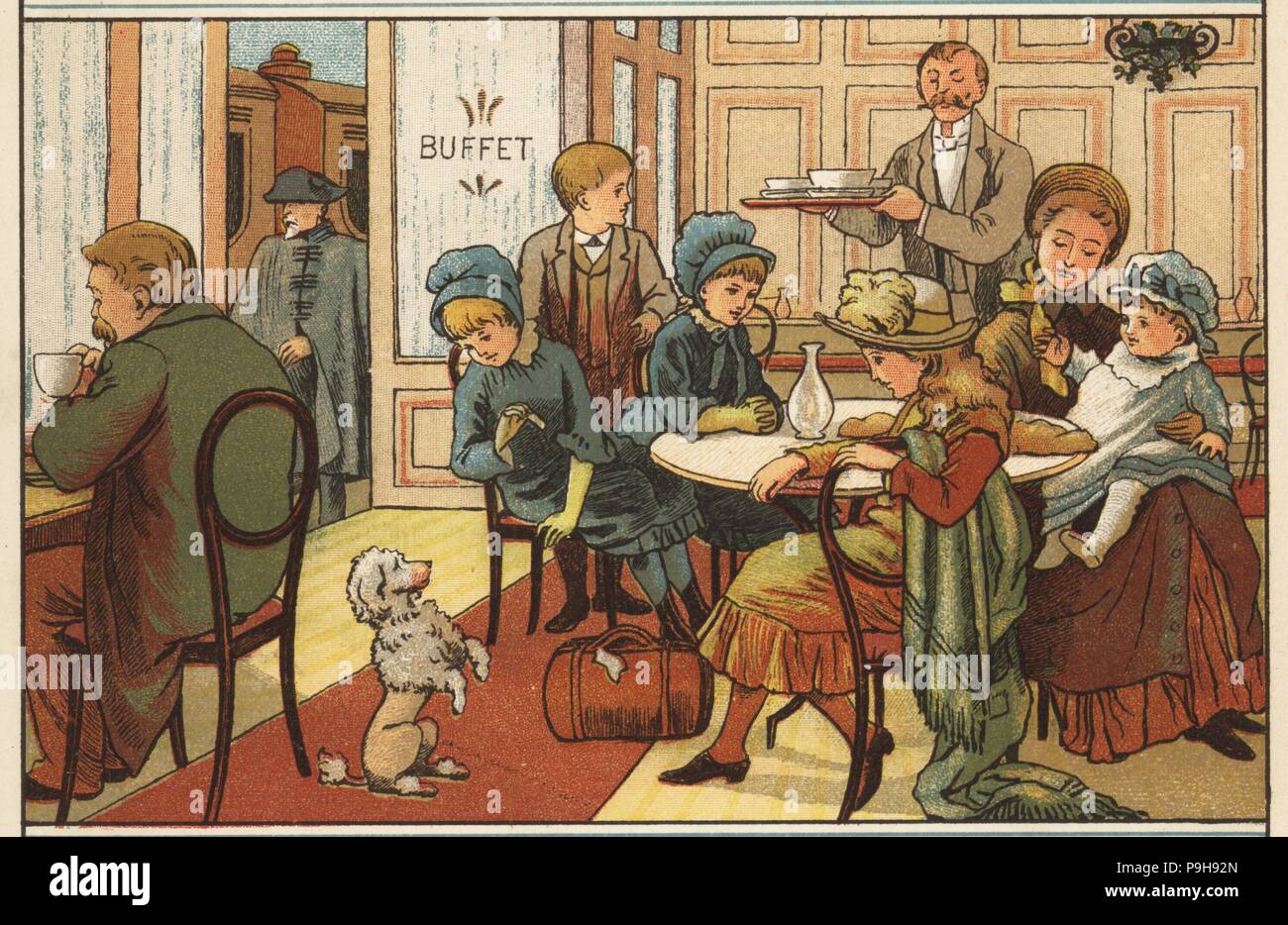 Victorian table illustration hi-res stock photography and images - Alamy