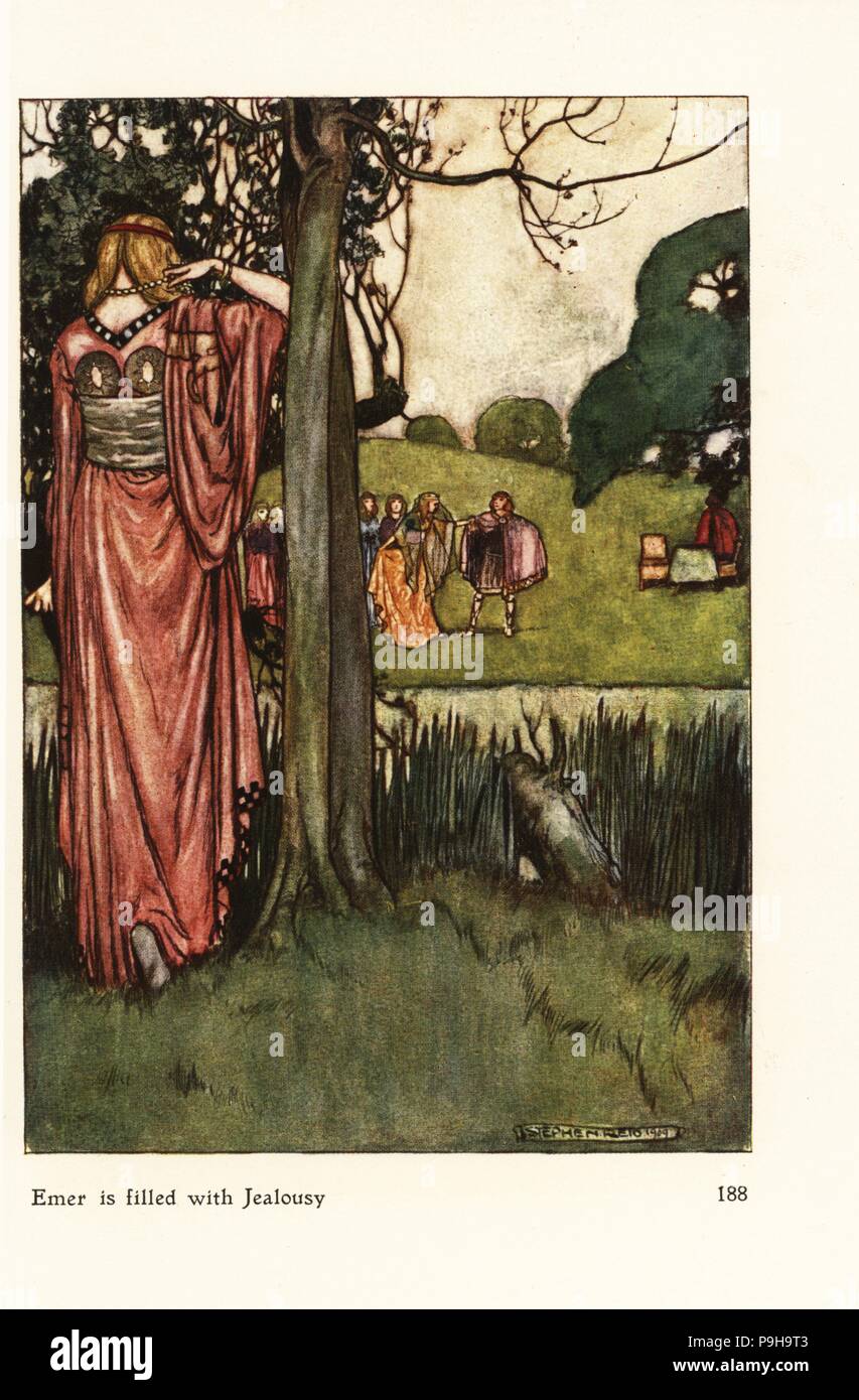 Emer, wife of Cuchulain, is filled with Jealousy at the sight of ...