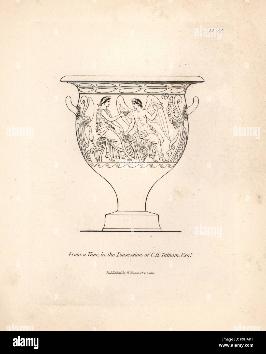Vases decorated with mythical scenes from C.H. Tatham's collection ...