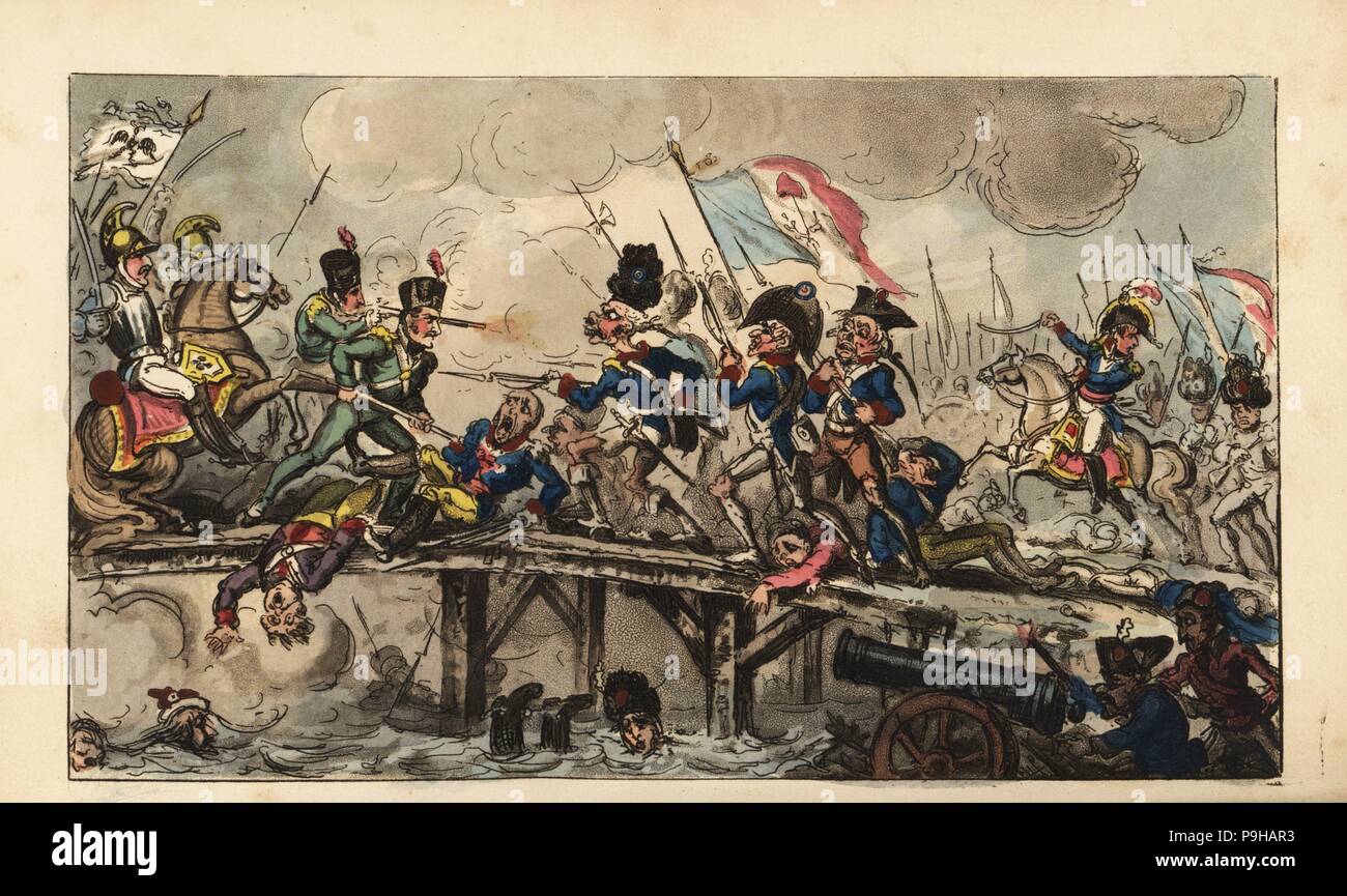 Napoleon Bonaparte leading a charge on the bridge at the Battle of Lodi ...