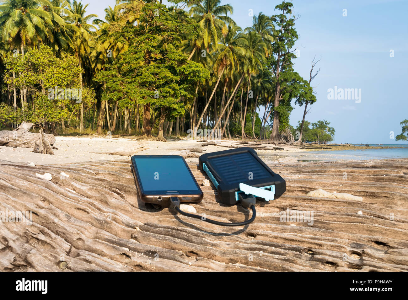 Alternative energy source. battery is charged by solar energy. Charging ...
