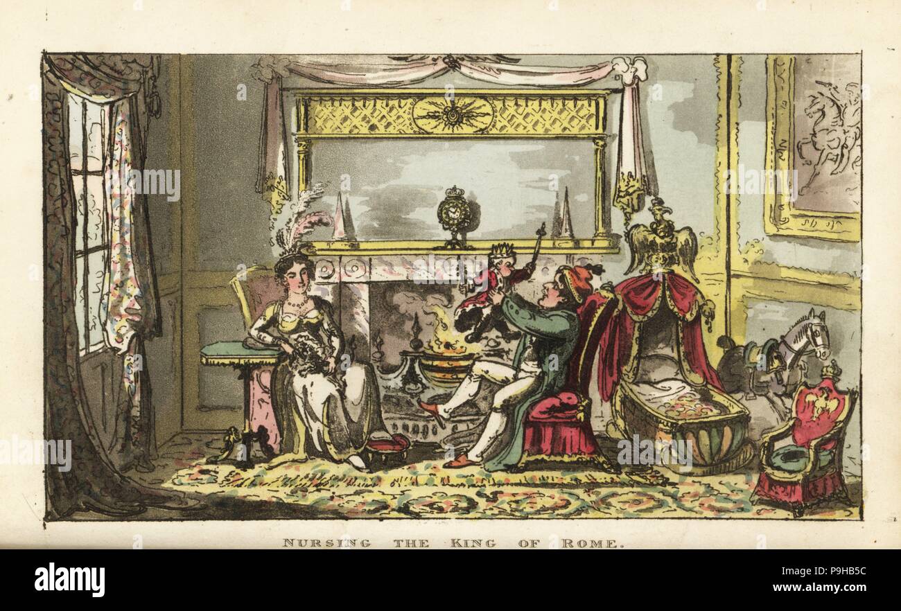 Napoleon Bonaparte and Empress Marie Louise nursing their first son ...