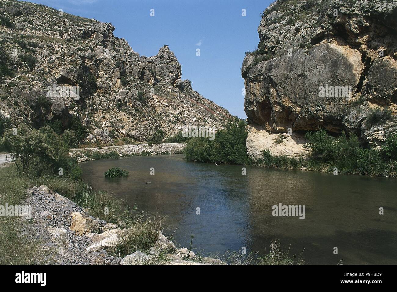 Spain. Turia River near the village of Domen o. Province of Valencia ...