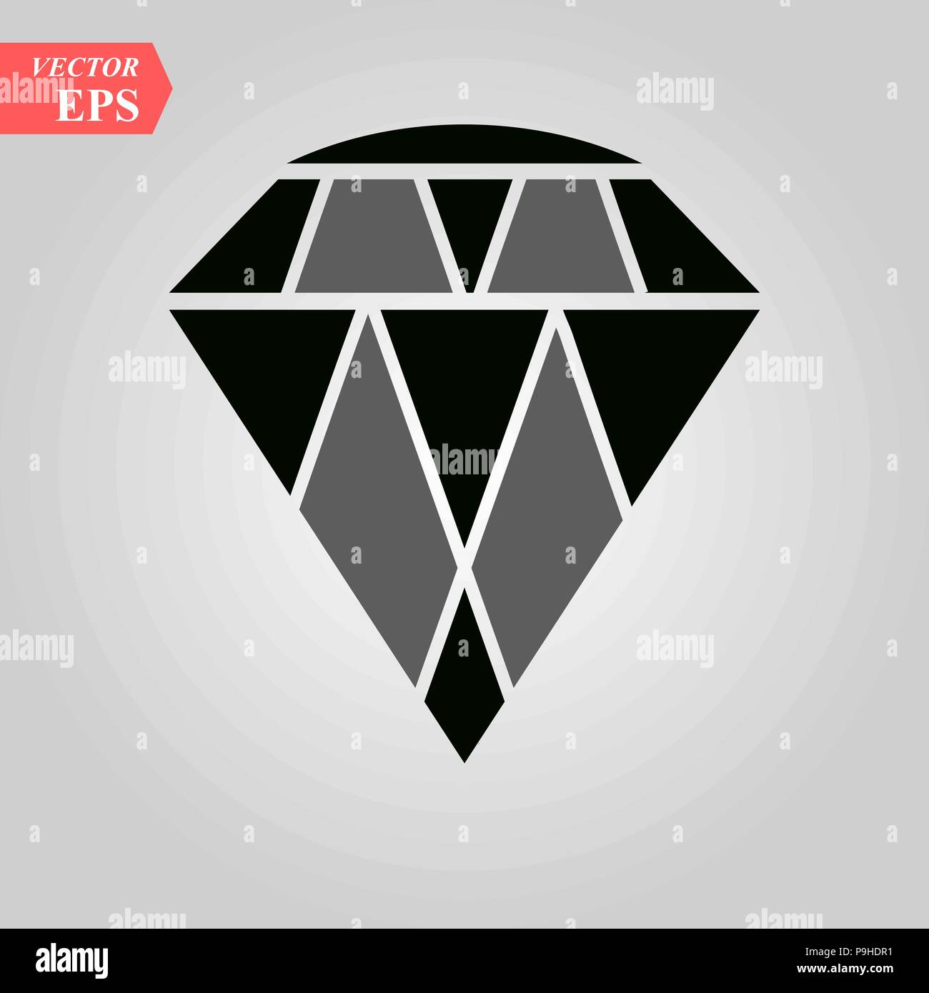 Diamond Icon Vector. Simple flat symbol. Perfect Black pictogram ...