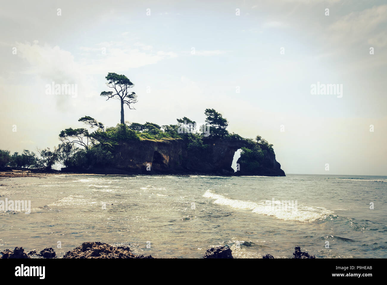 Neil island at Andaman and Nicobar archipelago, natural stone bridge on ...