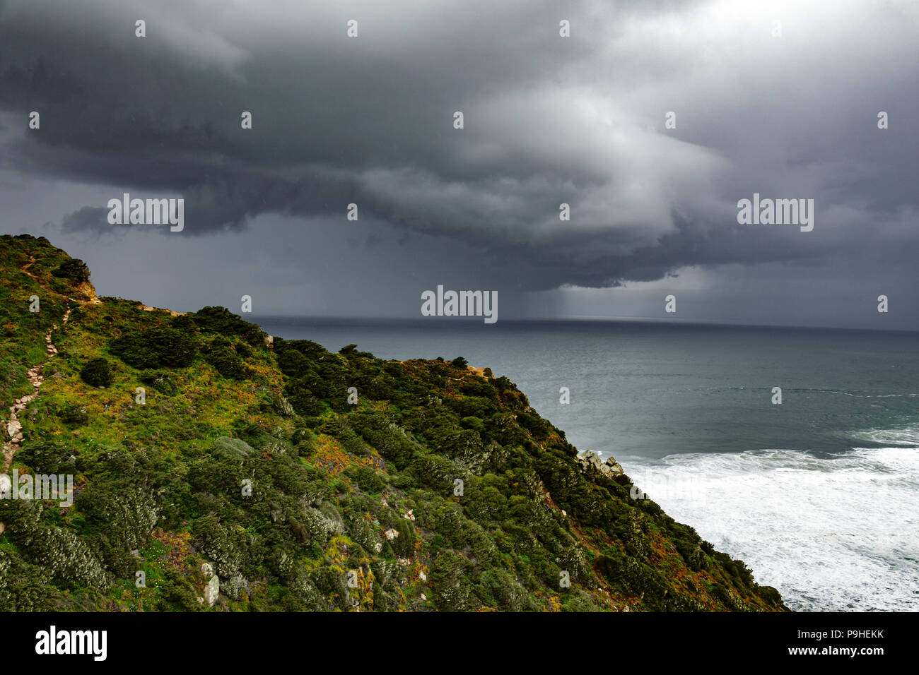 Huge storm over the ocean Stock Photo - Alamy
