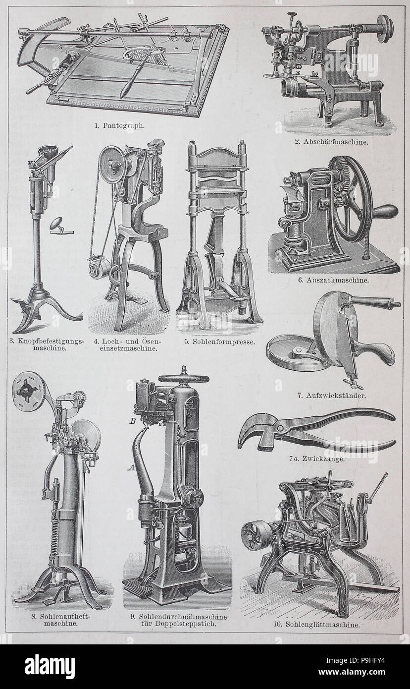 Historical machines for shoe production hi-res stock photography and ...