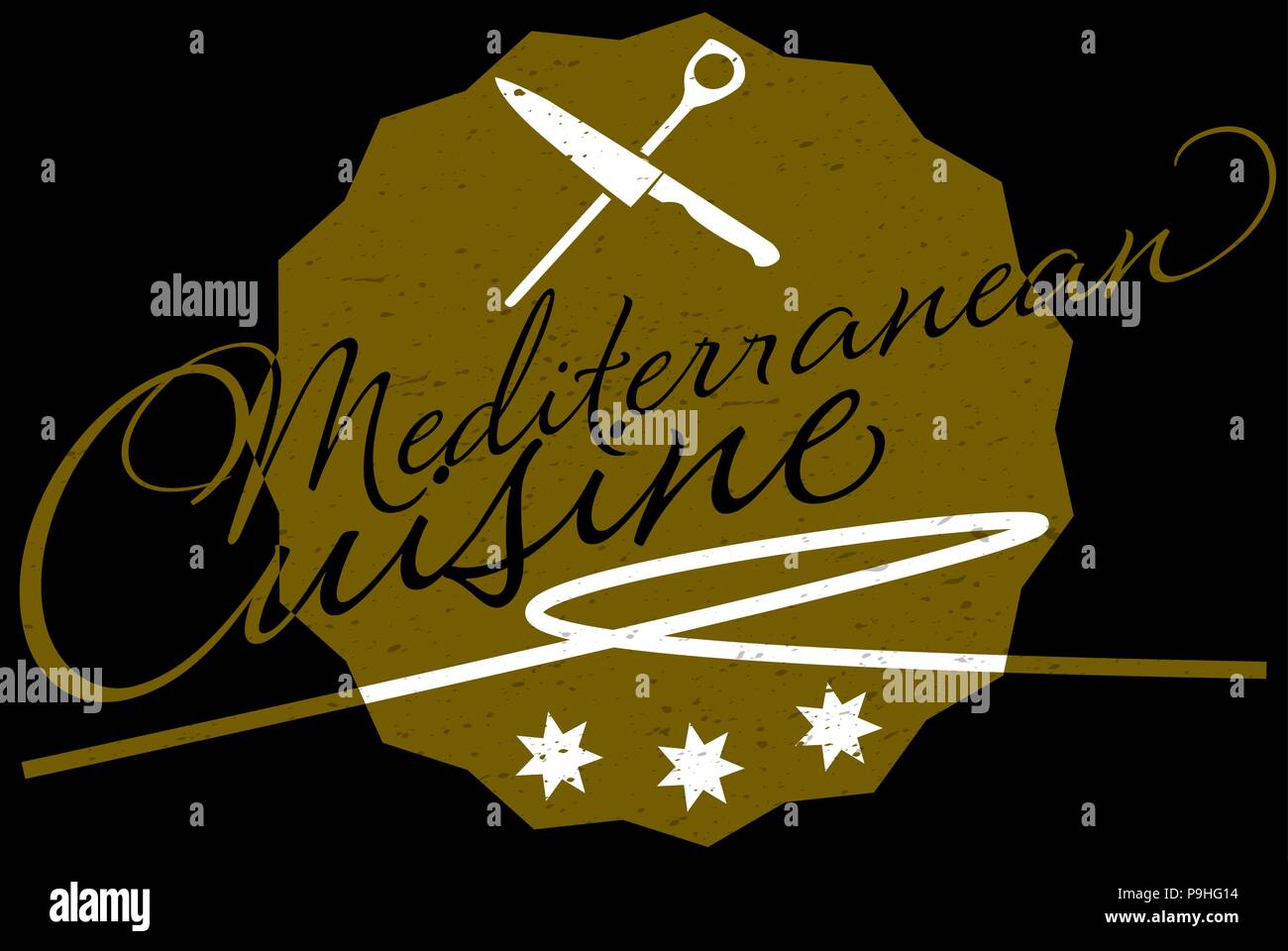 Mediterranean gourmet Stock Vector Images - Alamy