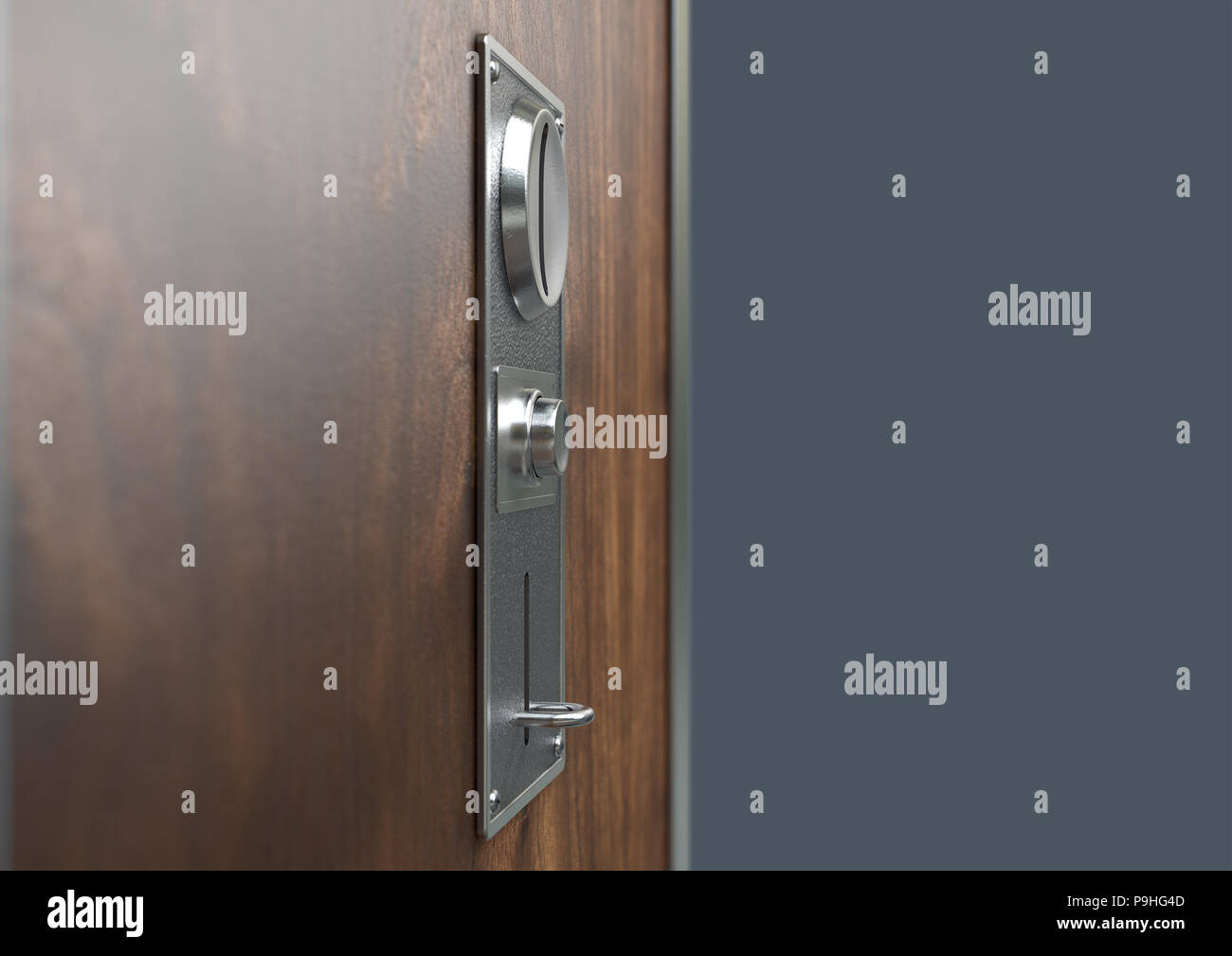 A vintage metal coin receptacle slot panel from a coin operated machine ...