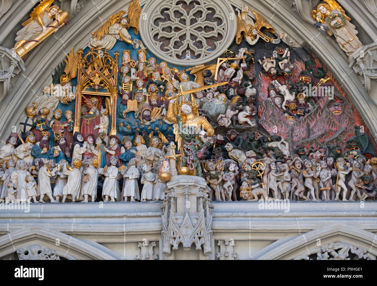 Central portico Minster Cathedral Bern Switzerland Stock Photo - Alamy