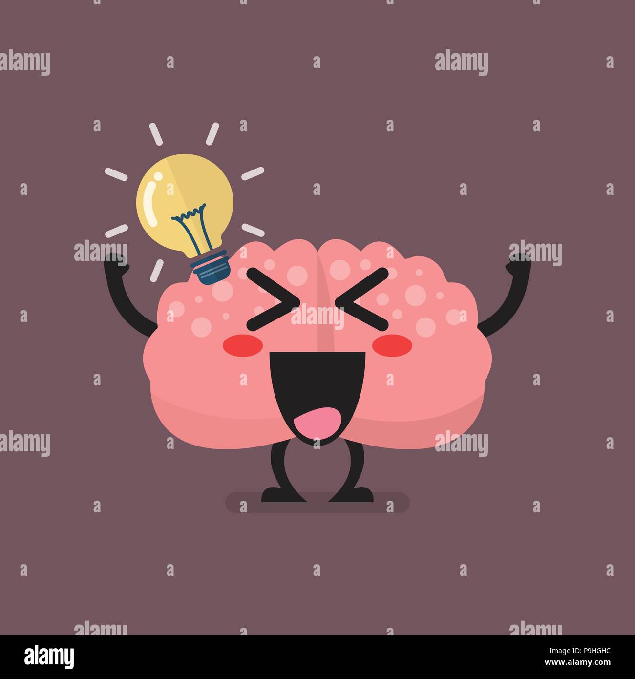Brain brainstorming cartoon knowledge hi-res stock photography and ...