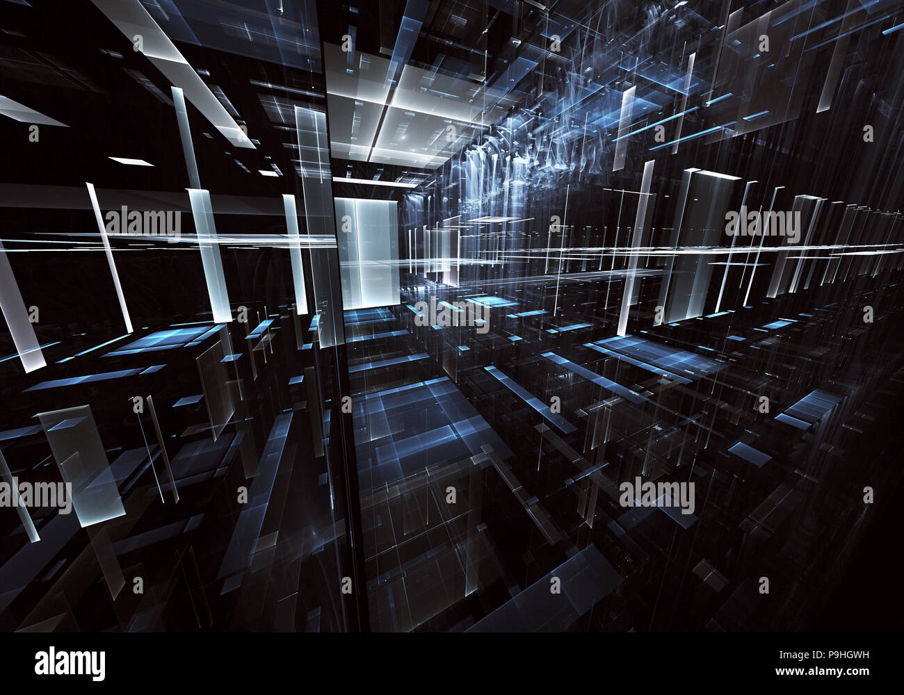 Abstract technology 3D illustration Stock Photo - Alamy