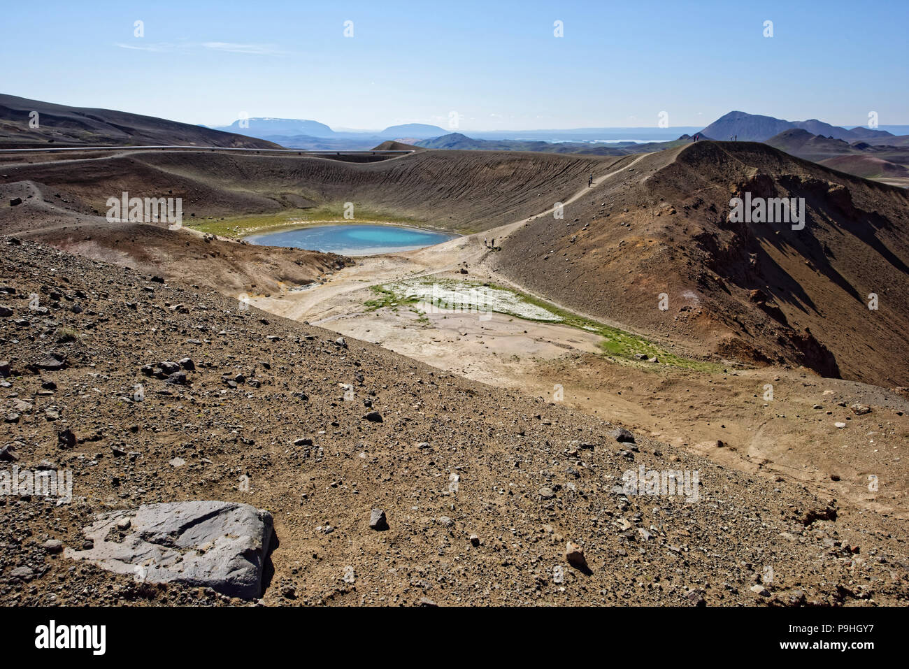 Explosion crater Viti, Krafla Volcano, near Reykjahlid, Iceland Stock ...