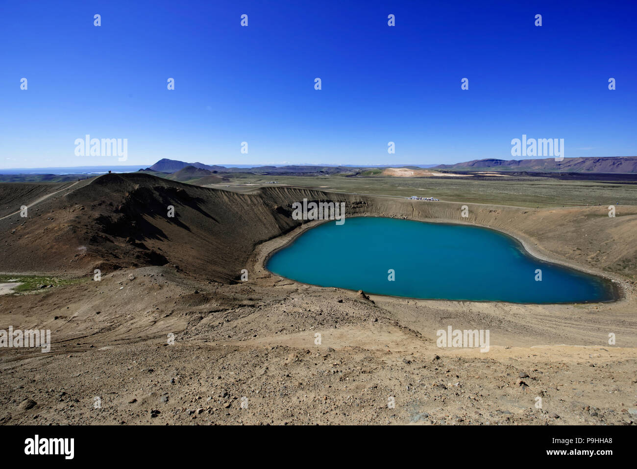 Explosion crater Viti, Krafla Volcano, near Reykjahlid, Iceland Stock ...