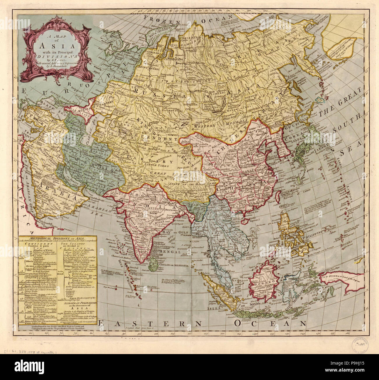 A map of Asia - with its principal divisions Stock Photo - Alamy