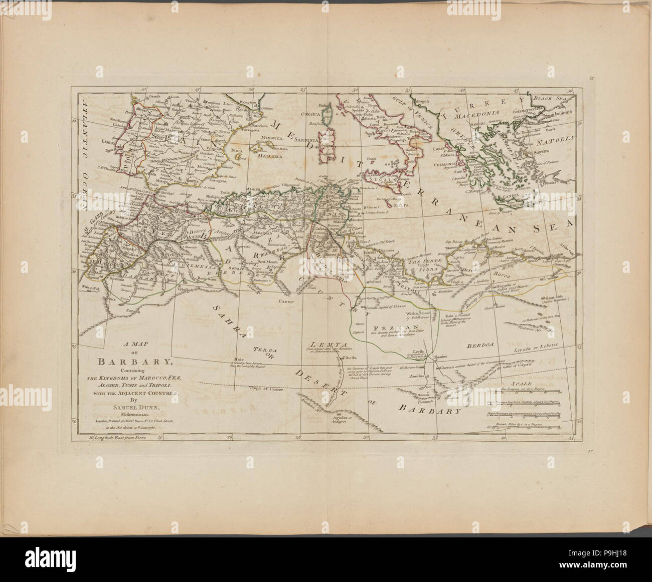 Map of the barbary hi-res stock photography and images - Alamy