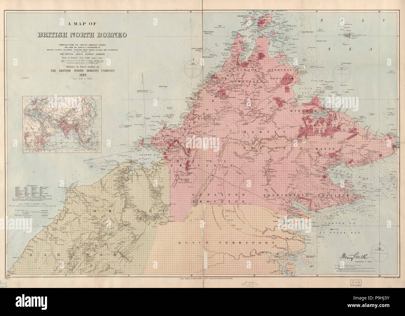 Map of north borneo hi-res stock photography and images - Alamy