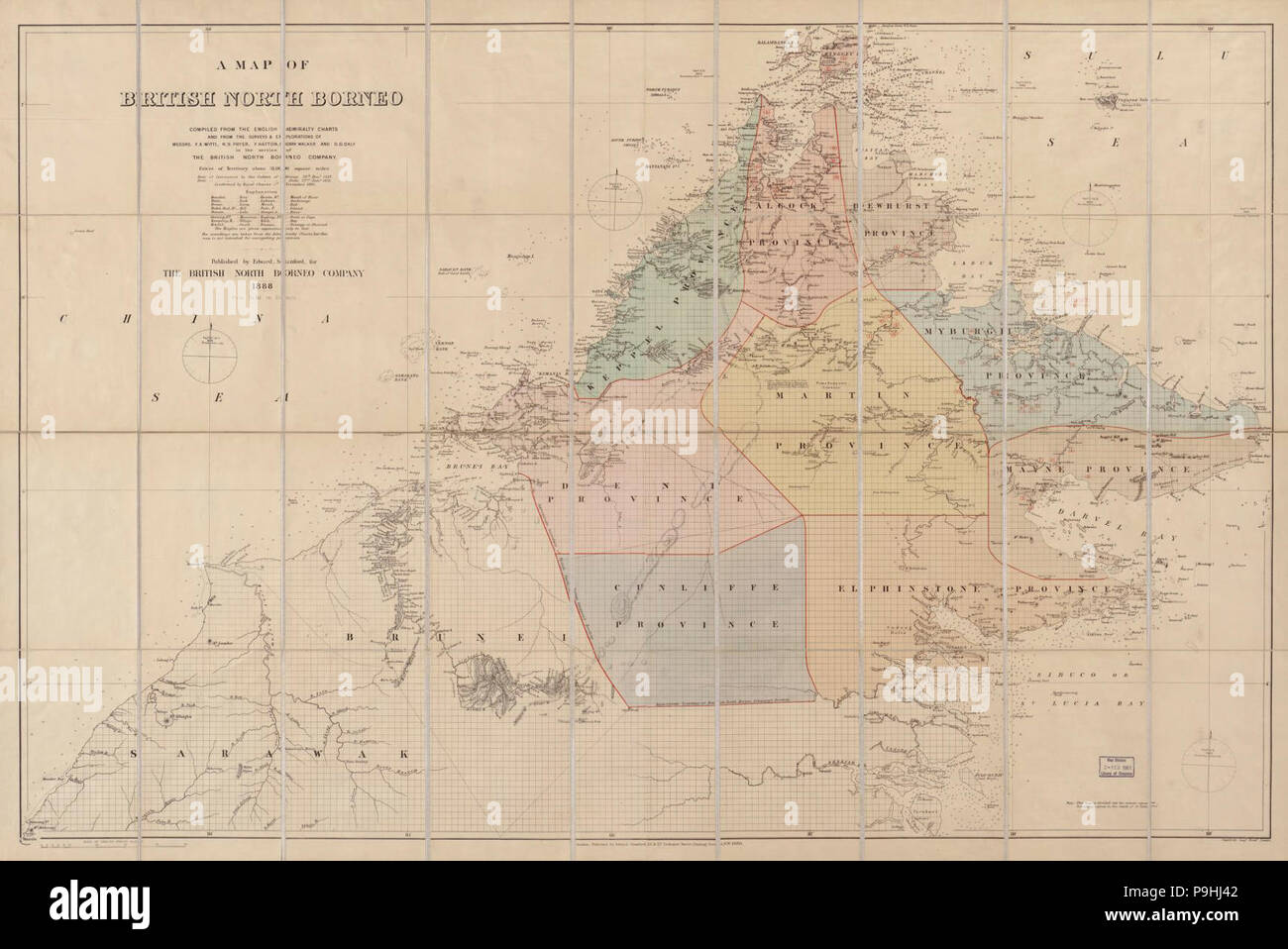 Map of north borneo hi-res stock photography and images - Alamy
