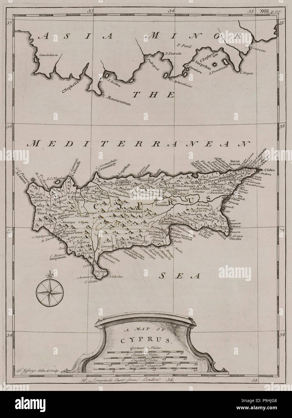 Historical map of cyprus hi-res stock photography and images - Alamy