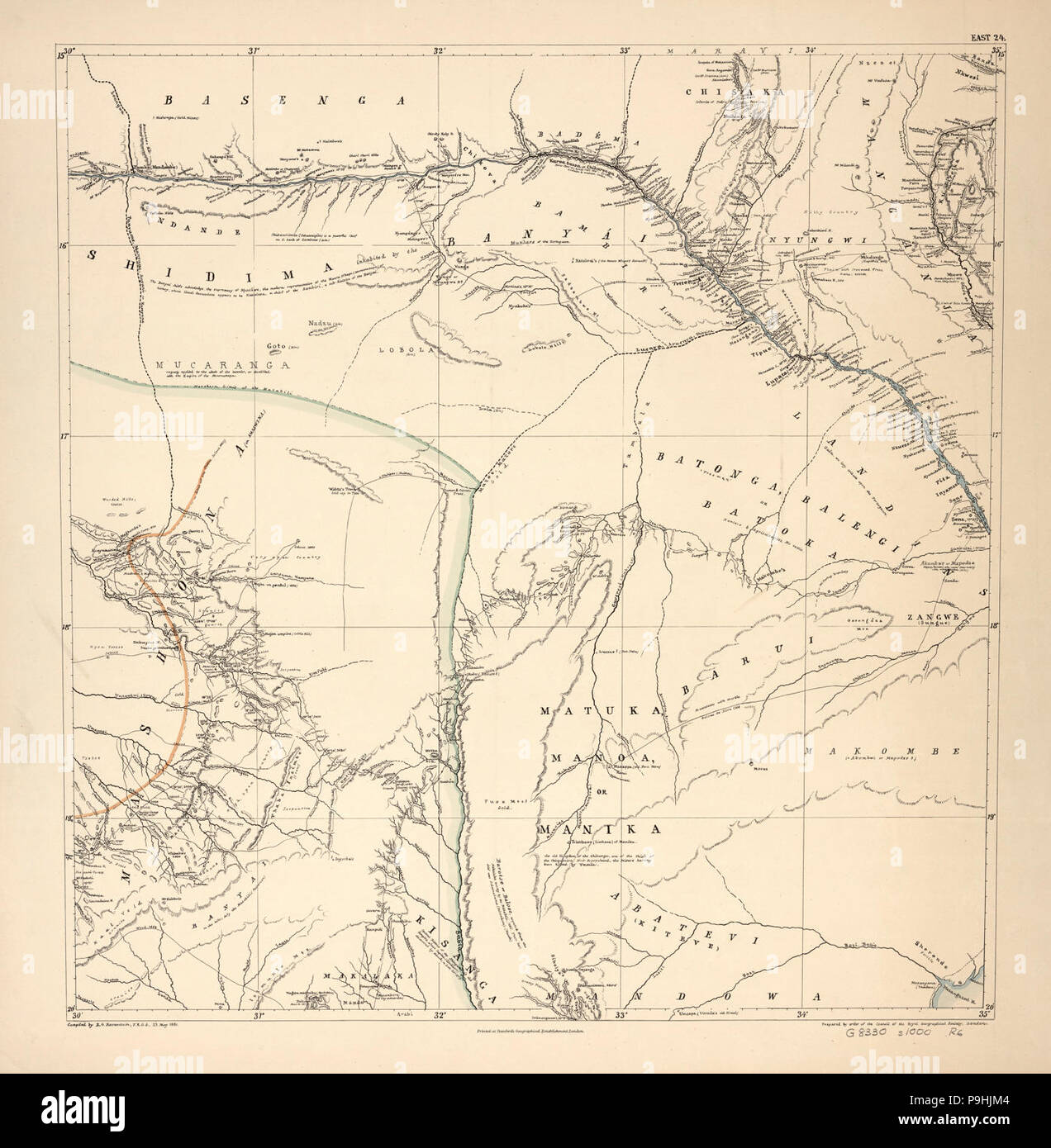 A map of eastern equatorial Africa Stock Photo - Alamy