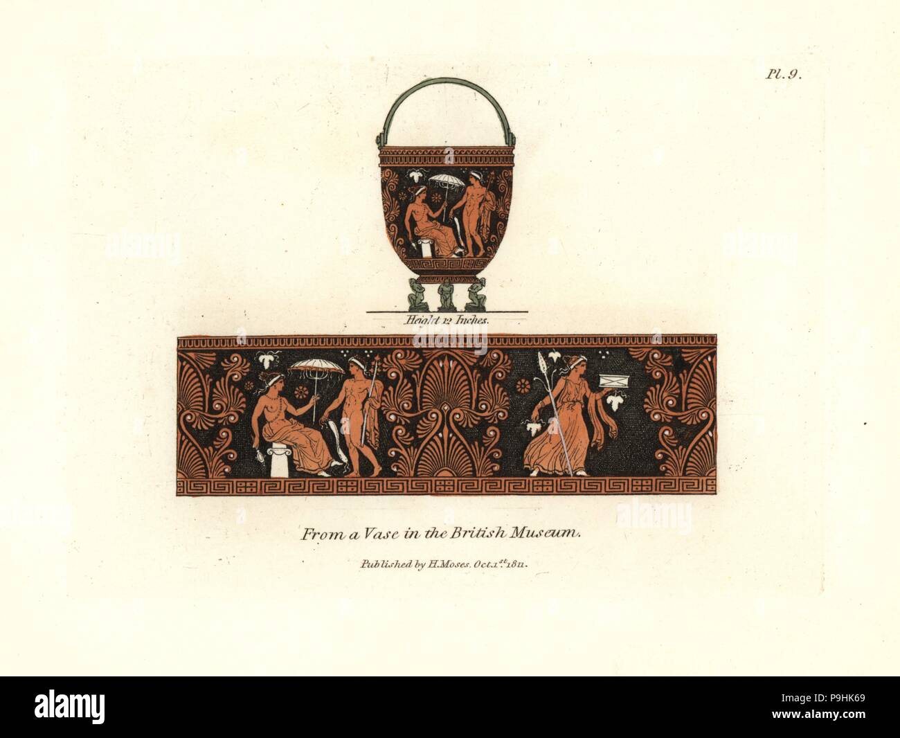 Ancient vase in the British Museum. Vases in red clay with black ...