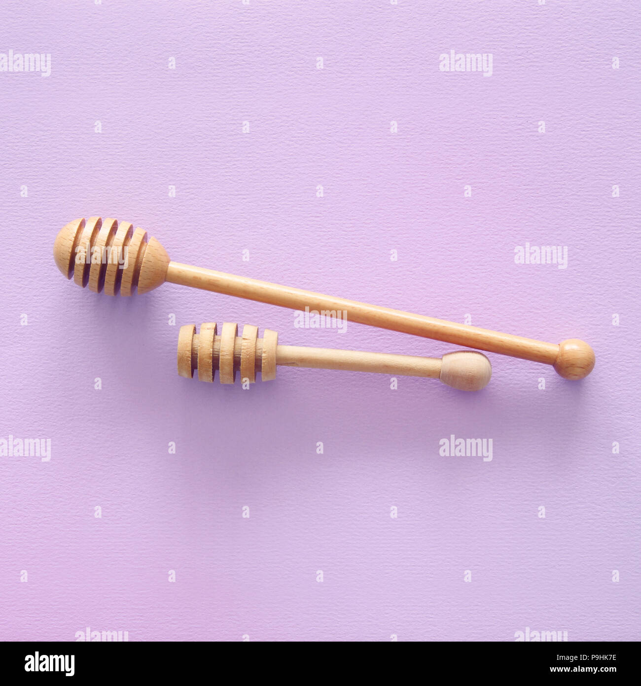 Rosh hashanah (jewish New Year holiday) concept. HONEY WOODEN STICK ...