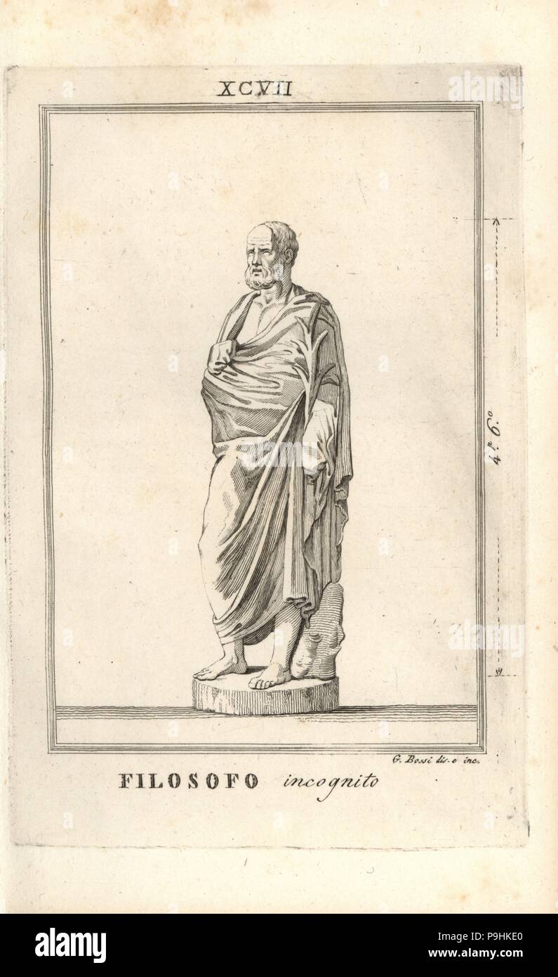 Unknown classical philosopher. Copperplate drawn and engraved by G ...