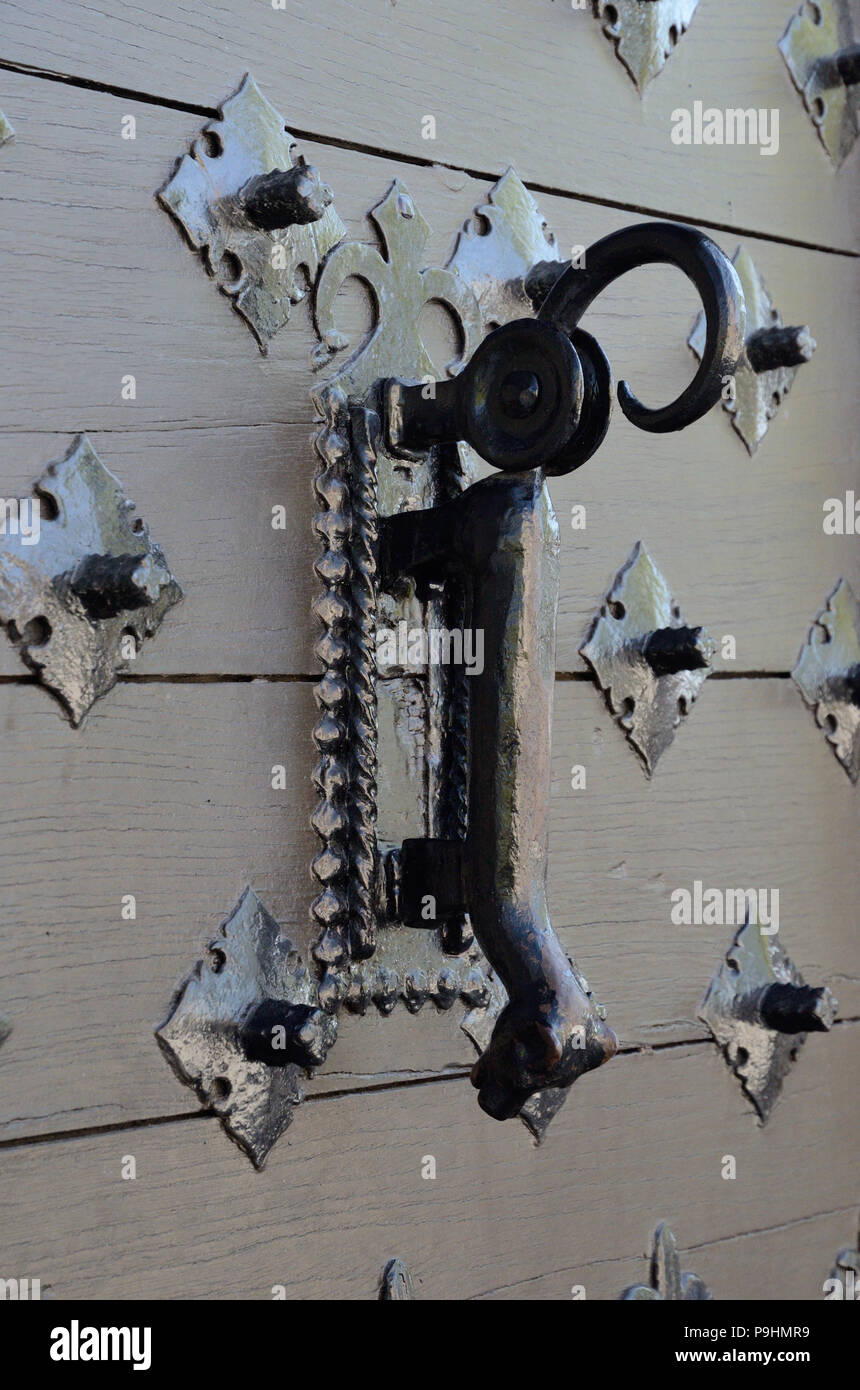 Ancient door handle Stock Photo - Alamy