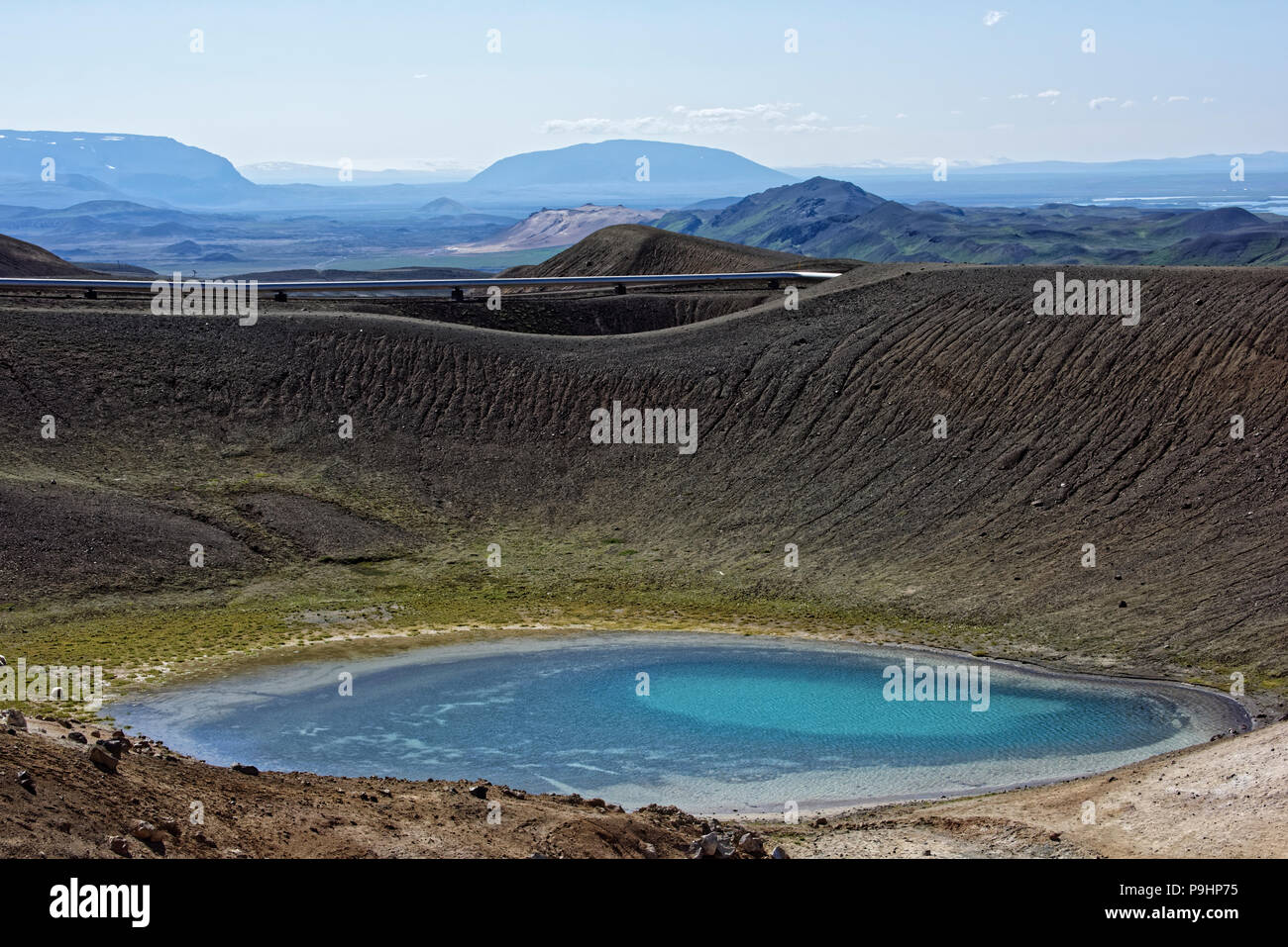 Explosion crater Viti, Krafla Volcano, near Reykjahlid, Iceland Stock ...