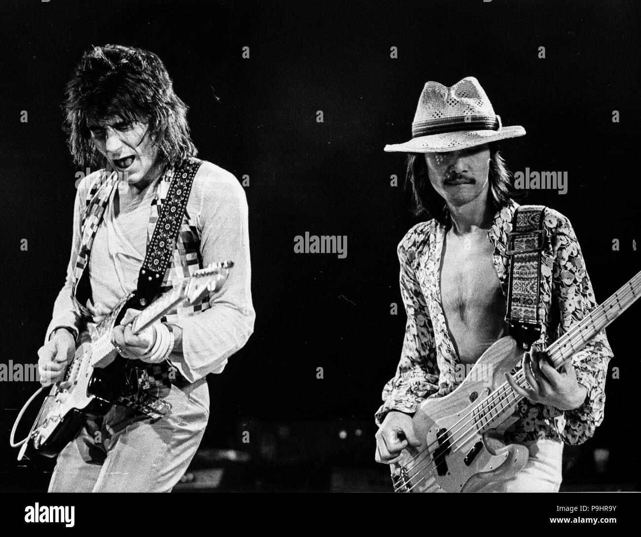 faces, ron wood, tetsu yamauchi, 1974 Stock Photo - Alamy