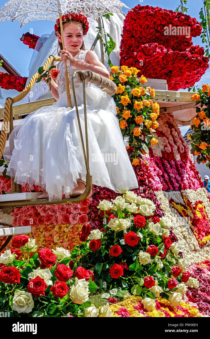 STEINFURTH, GERMANY-JULY 15, 2018: Traditional Rose festival in Bad ...