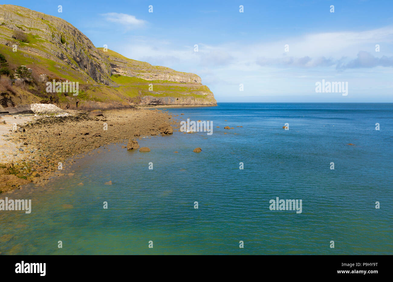 A view of the Great Orme, a prominent limestone headland on the north ...