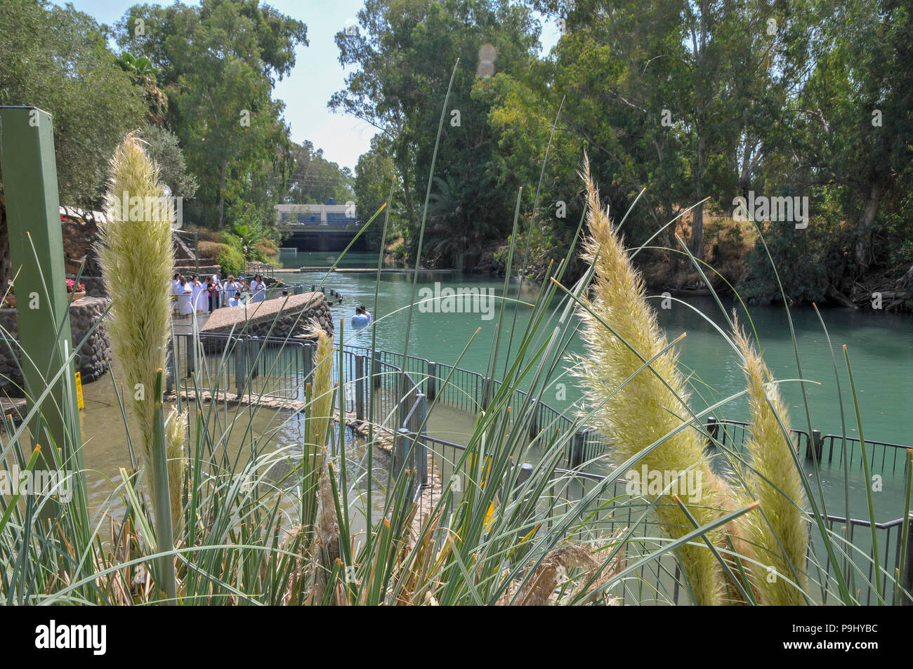 The Lower Jordan River (or Southern Jordan River) as seen from the ...