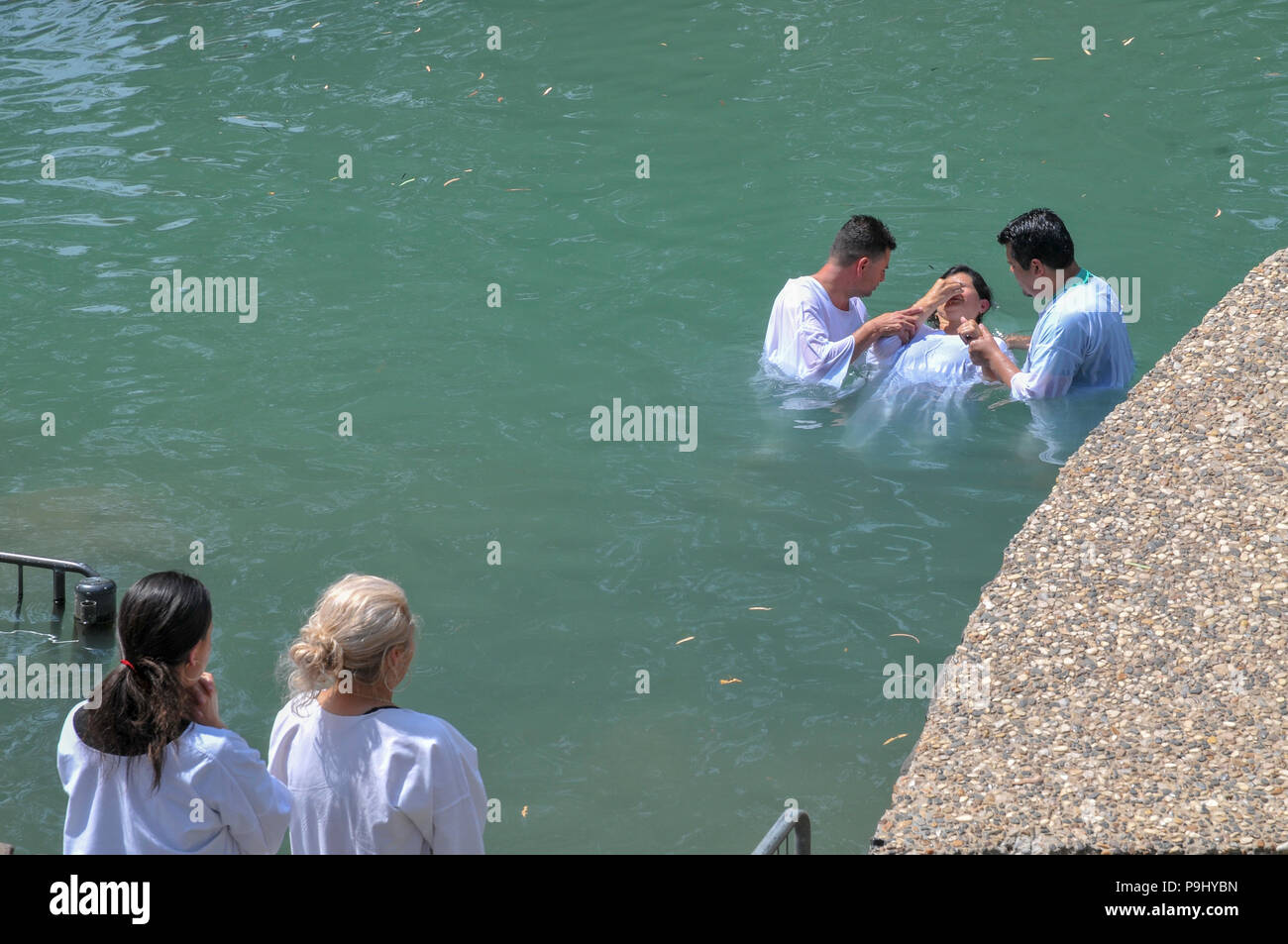 Israel, Yardenit Baptismal Site In the Lower Jordan River South of the ...