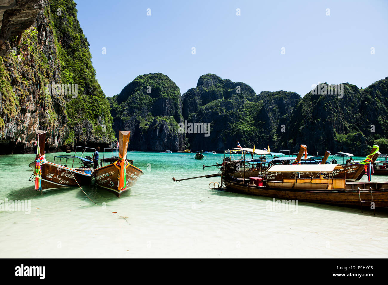 Maya Bay,Thailand is a stunningly beautiful bay that's sheltered by 100 ...