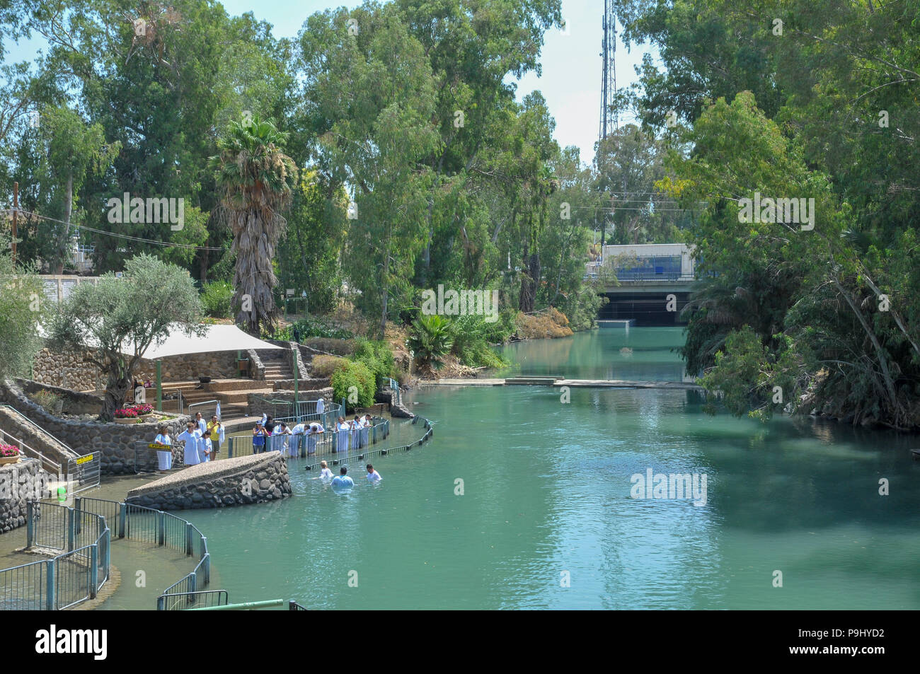 The Lower Jordan River (or Southern Jordan River) as seen from the ...