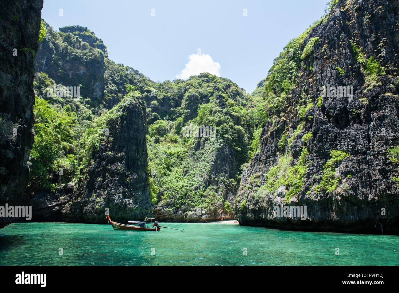Maya Bay,Thailand is a stunningly beautiful bay that's sheltered by 100 ...