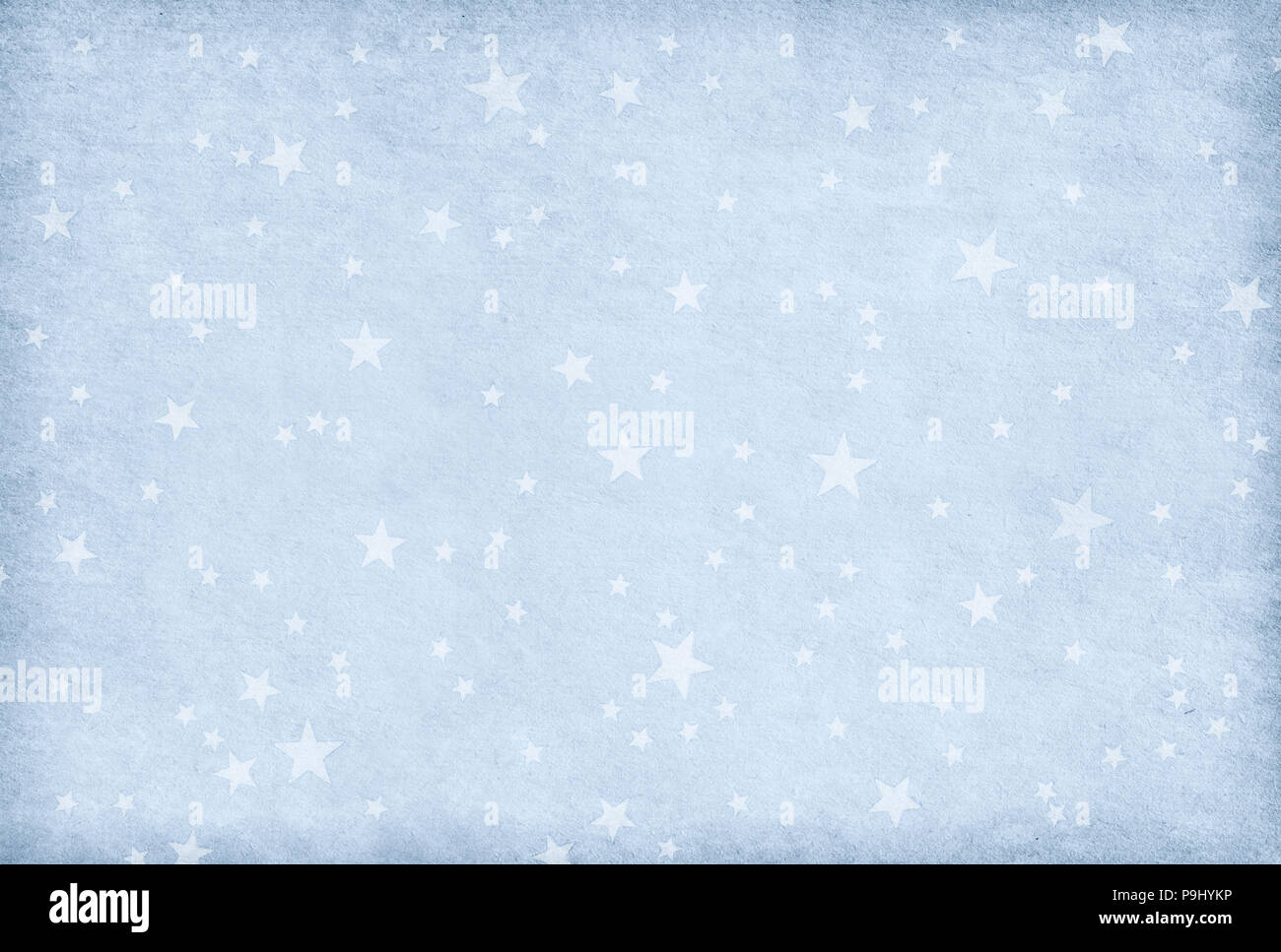 Vintage light blue paper decorated with stars Stock Photo - Alamy