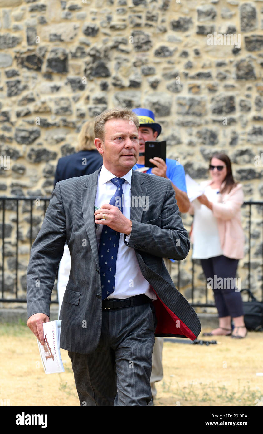Craig Mackinlay MP (Conservative, South Thanet) walking away from anti ...