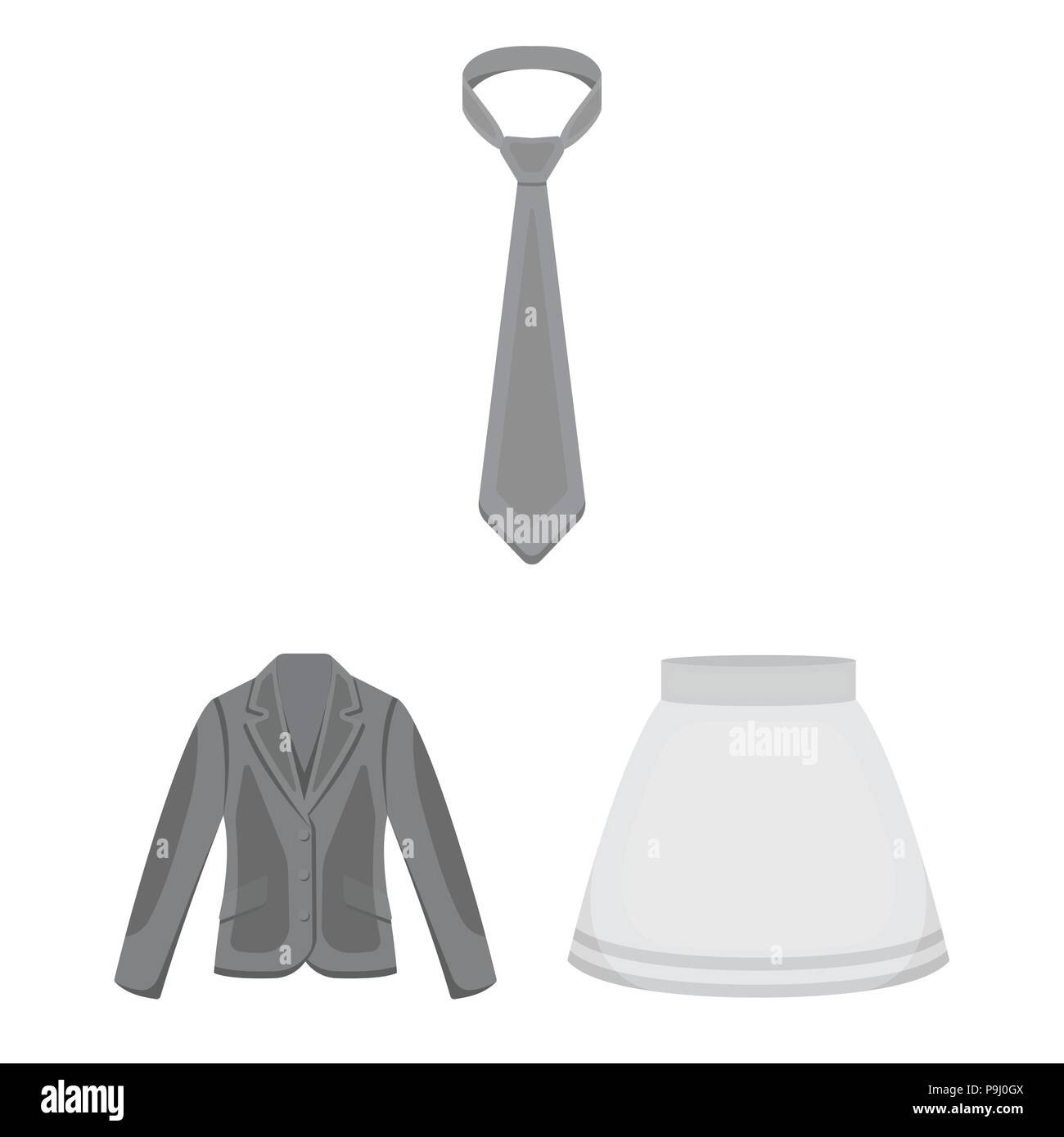 Different kinds of clothes monochrome icons in set collection for ...