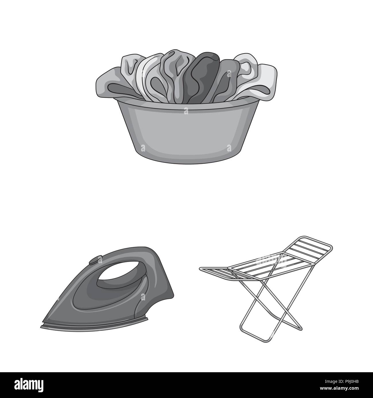 Cleaning things in washing Stock Vector Images - Alamy