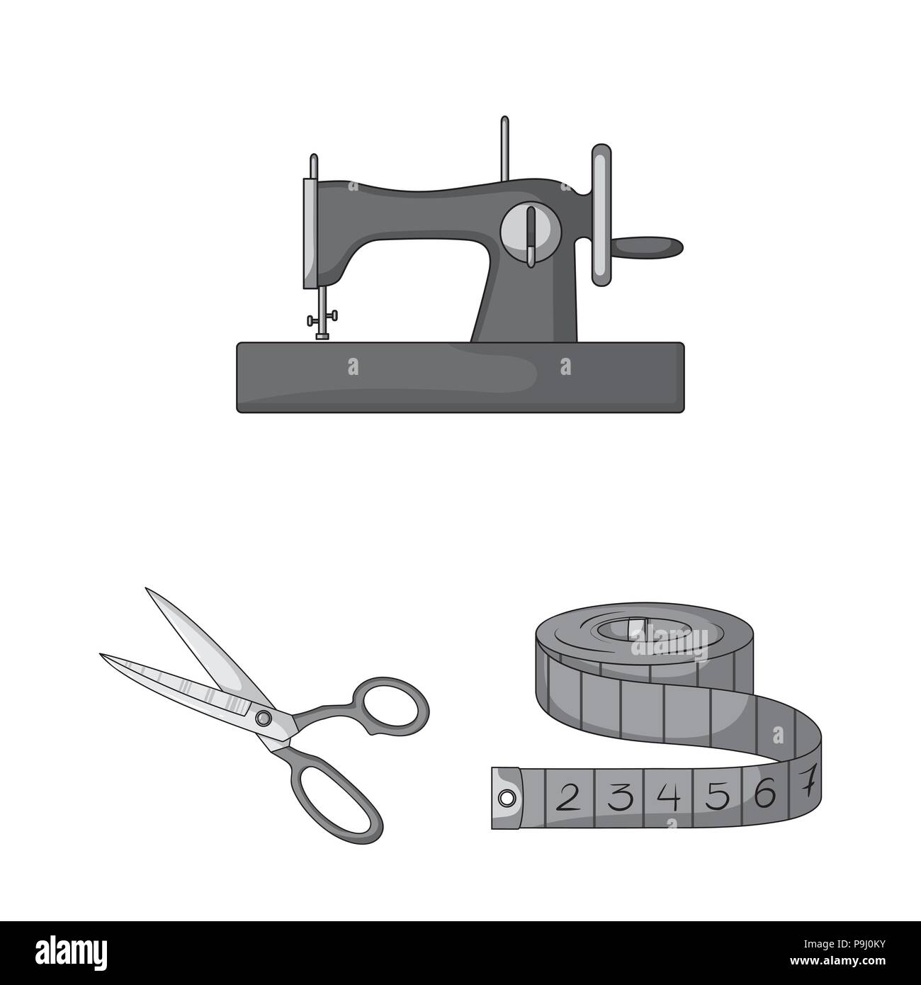 Sewing, atelier monochrome icons in set collection for design. Tool kit ...