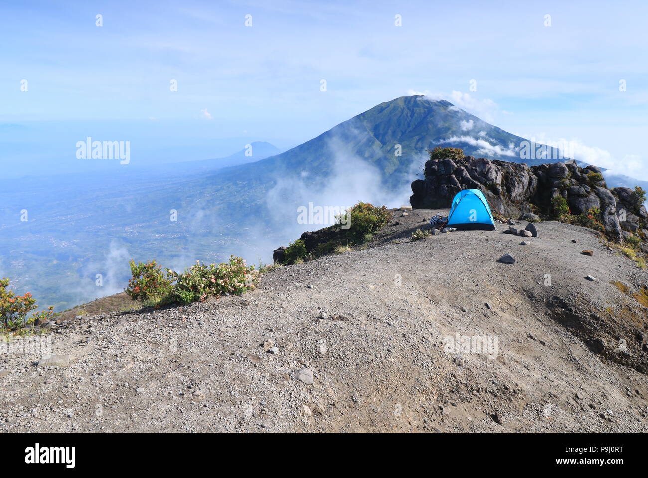 merbabu volcano, central java Stock Photo - Alamy