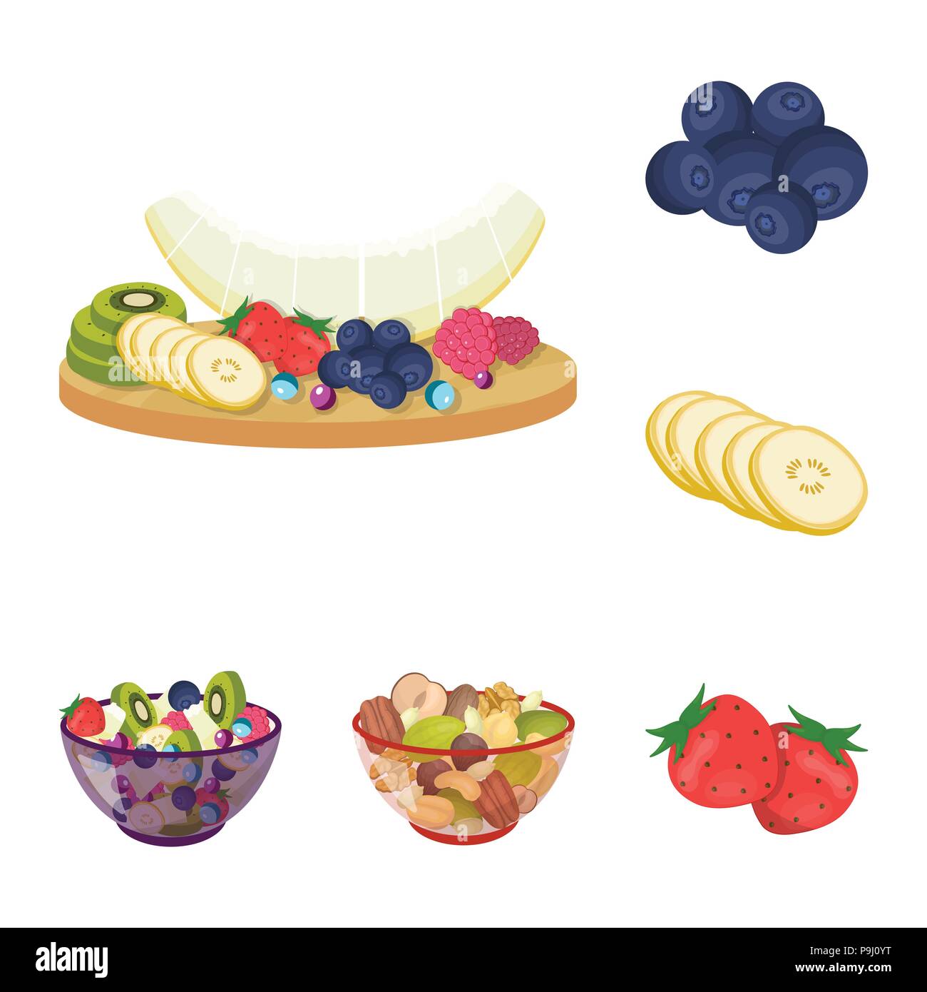 Dessert fragrant cartoon icons in set collection for design. Food and ...