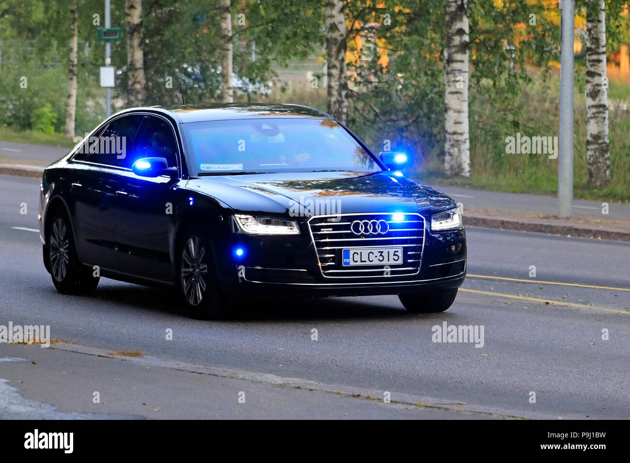 Police vehicle motorcade hi-res stock photography and images - Alamy