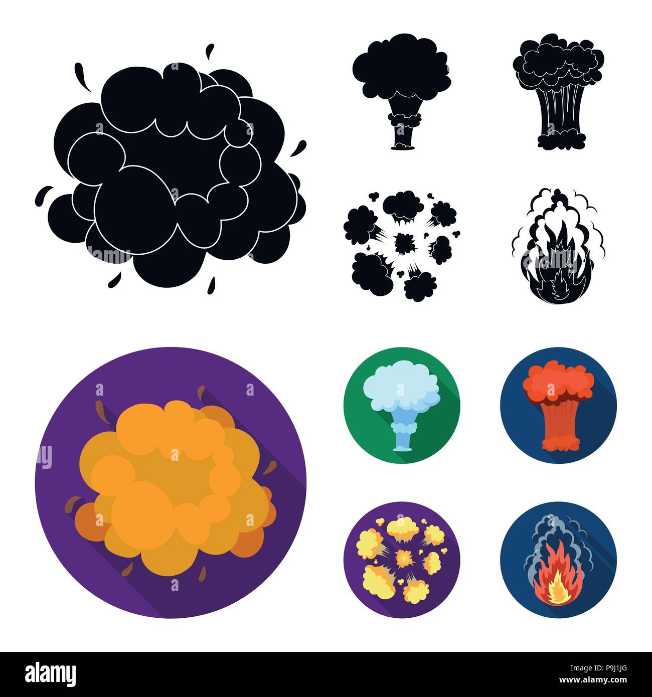 Gas explosions Stock Vector Images - Alamy